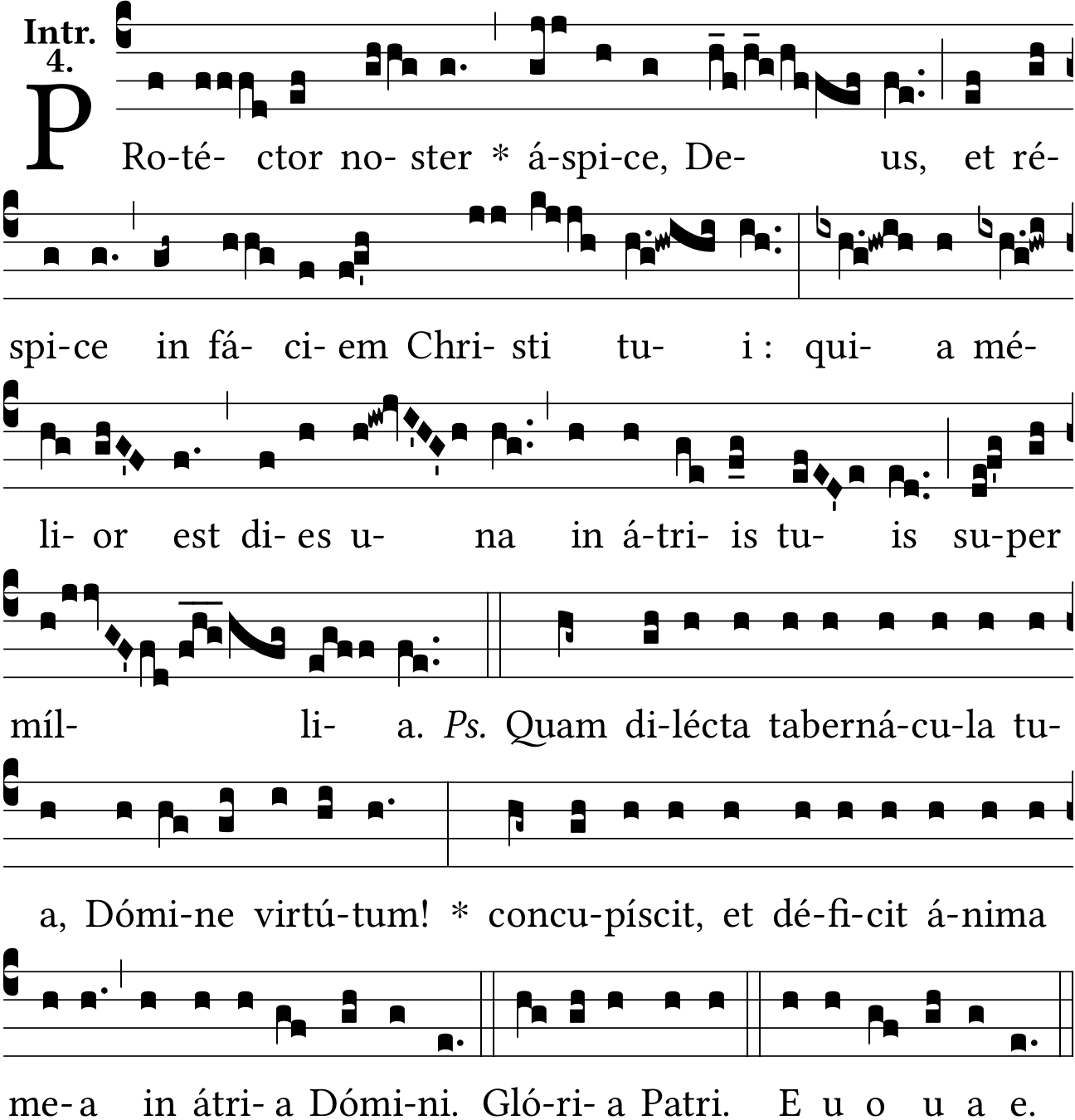 Protector noster [God our shield] (Psalm 84:9-10,1-2) - Chant